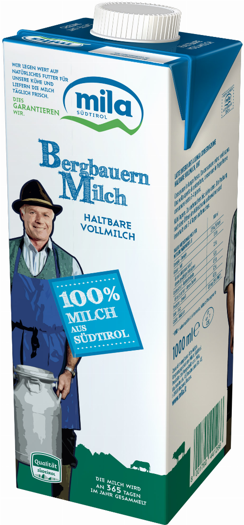 H-Milch Vollmilch Mila Bergmilch 1 l kaufen » Pur Südtirol