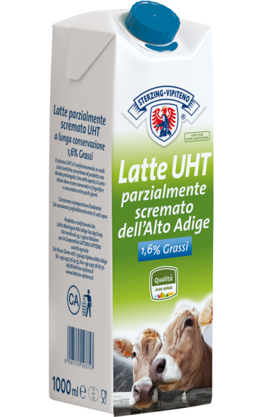 UHT Latte parzialmente scremato 1,6% grassi Latteria Vipiteno 1 l ...