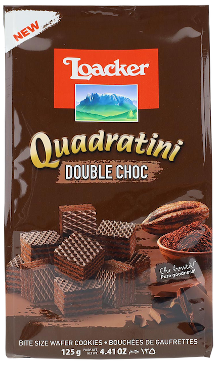 Compra Quadratini Double Choc Loacker - Wafer, Cioccolato e Snack 125g ...
